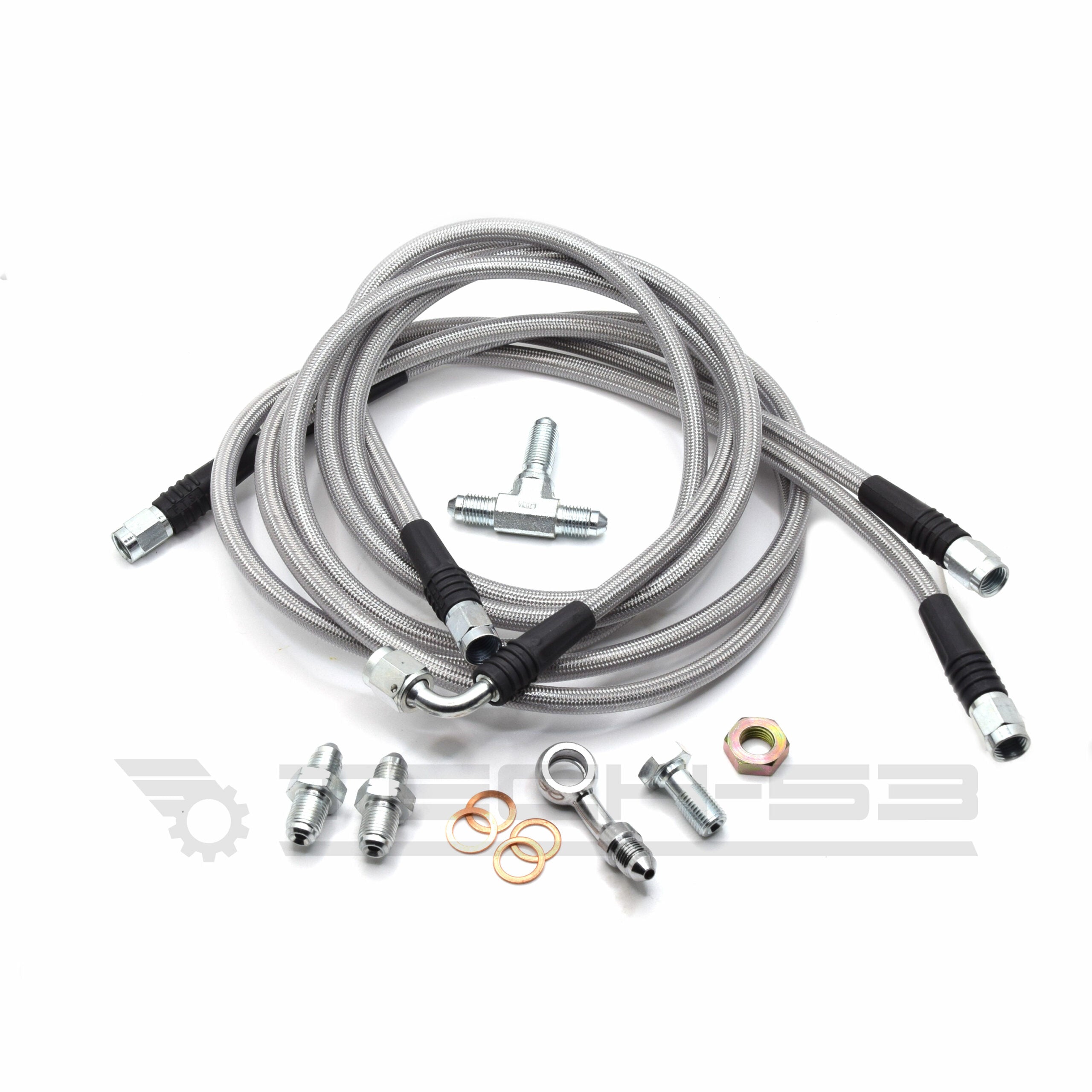 Nissan 350Z / 370Z Stainless Steel Dual Hydro Line Kit – Tech-53